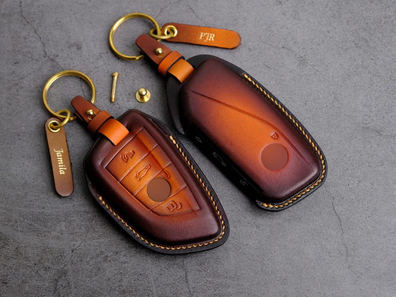 X5 Key Fob Cover - Leather Key Case for X3 X7 M3 Z4 E Series 520i - Key ...