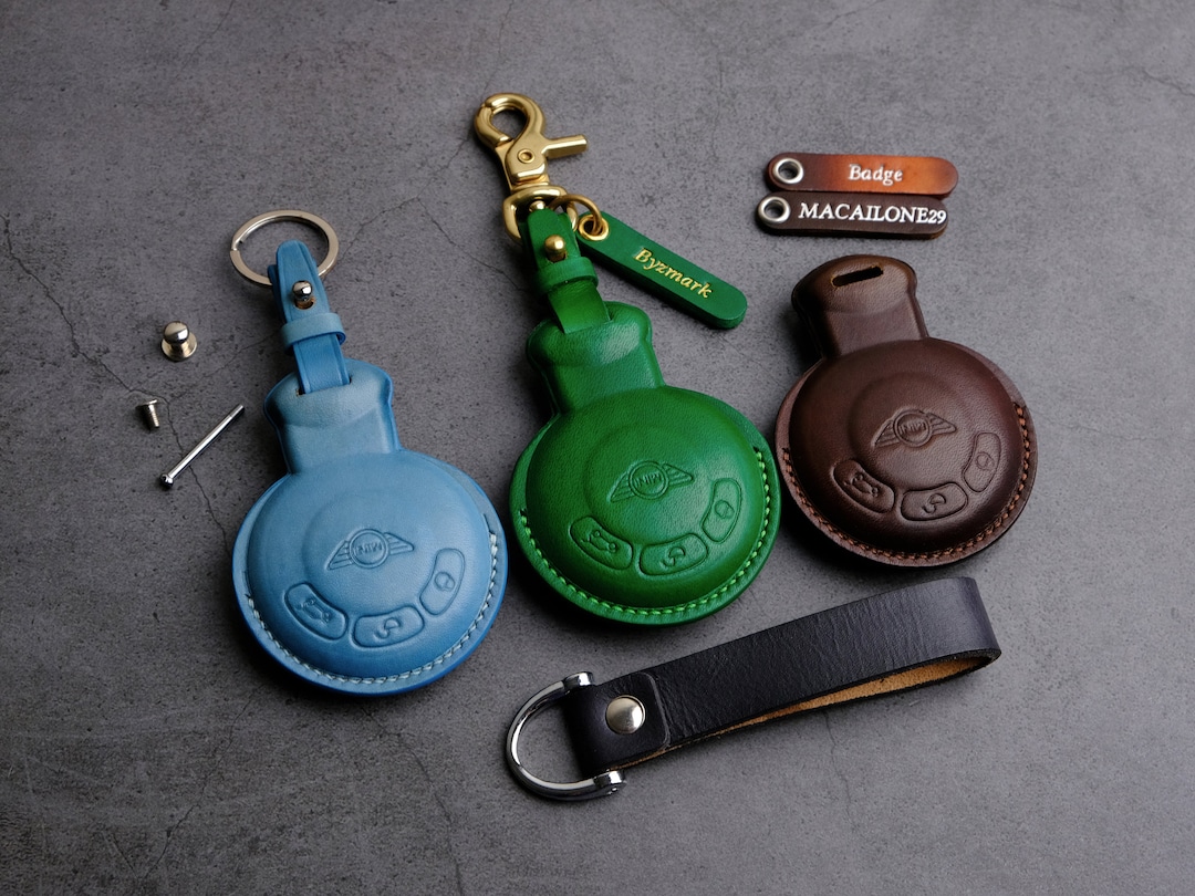 MINI Key Fob Cover Case, Personalized Leather Key Case for Mini S ...