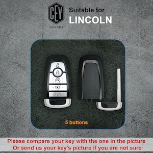 2024 2023 Lincoln Nautilus Key Fob Cover, Handcraft Leather Key Case ...