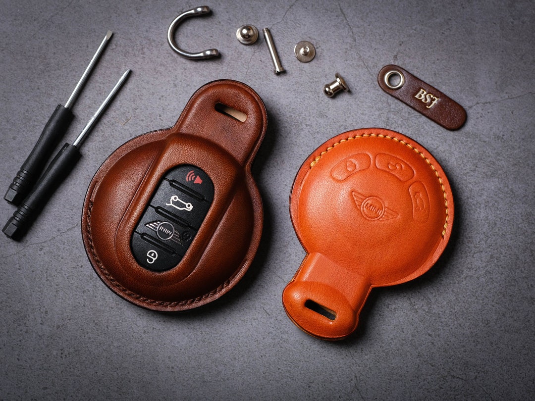 All Types Leather Key Fob Cover for Mini Cooper One S JCW Clubman ...