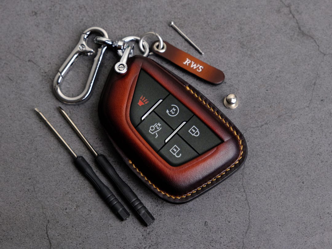 Cadillac CT5 CT4 Key Fob Cover, Custom Leather Key Case for Cadillac ...