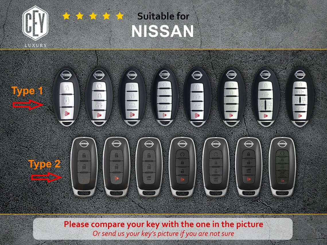 All Type Nissan Rogue Key Fob, Handcraft Leather Key Case Fit for ...