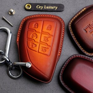 GMC Yukon Denali Key Fob Cover, Leather Key Protector Case for GMC ...