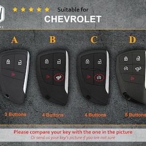 2023 2024 Chevrolet Colorado Silverado Key Fob Cover, Key Case for ...