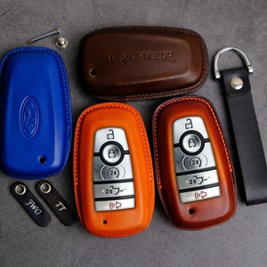 Ford Ranger Raptor XL XLT LARIAT Key Fob Cover - Leather Key Case for ...