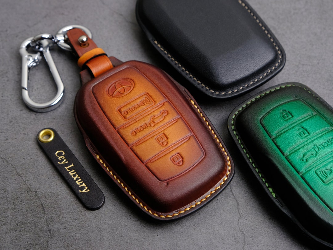 2023 2024 Toyota Land Cruiser Key Fob Cover - Leather Key Case for ...