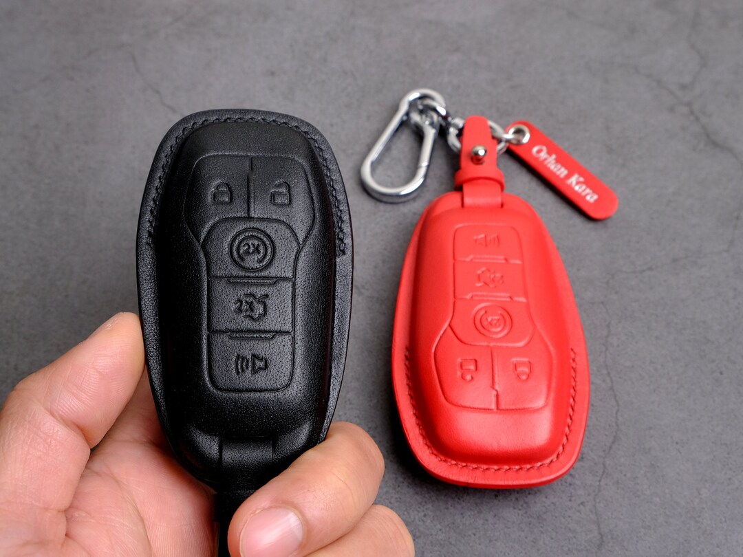 Ford Fusion Key Fob Cover, Personalized Leather Key Case for Ford Edge ...