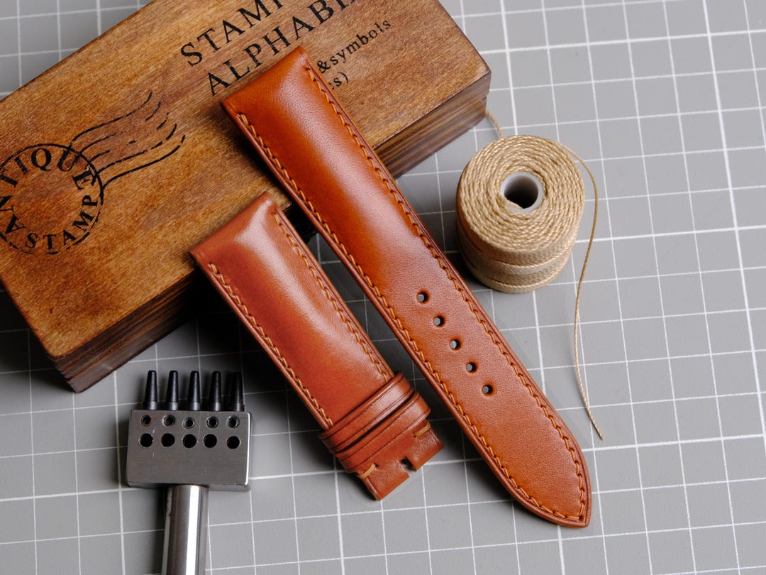 Leather Watch Strap Band - Tan Watch Strap - Handmade Leather Watch ...