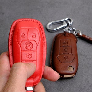 Ford Ranger Key Fob Cover, Leather Key Case for Ford F150 F250 F350 ...
