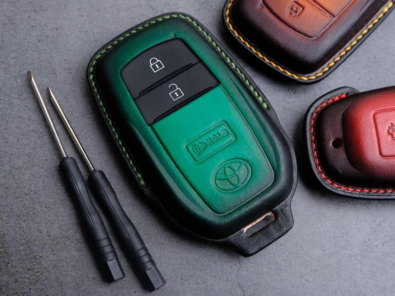 2025 2024 Toyota Tacoma Key Fob Cover, Leather Key Case Key Chain for ...