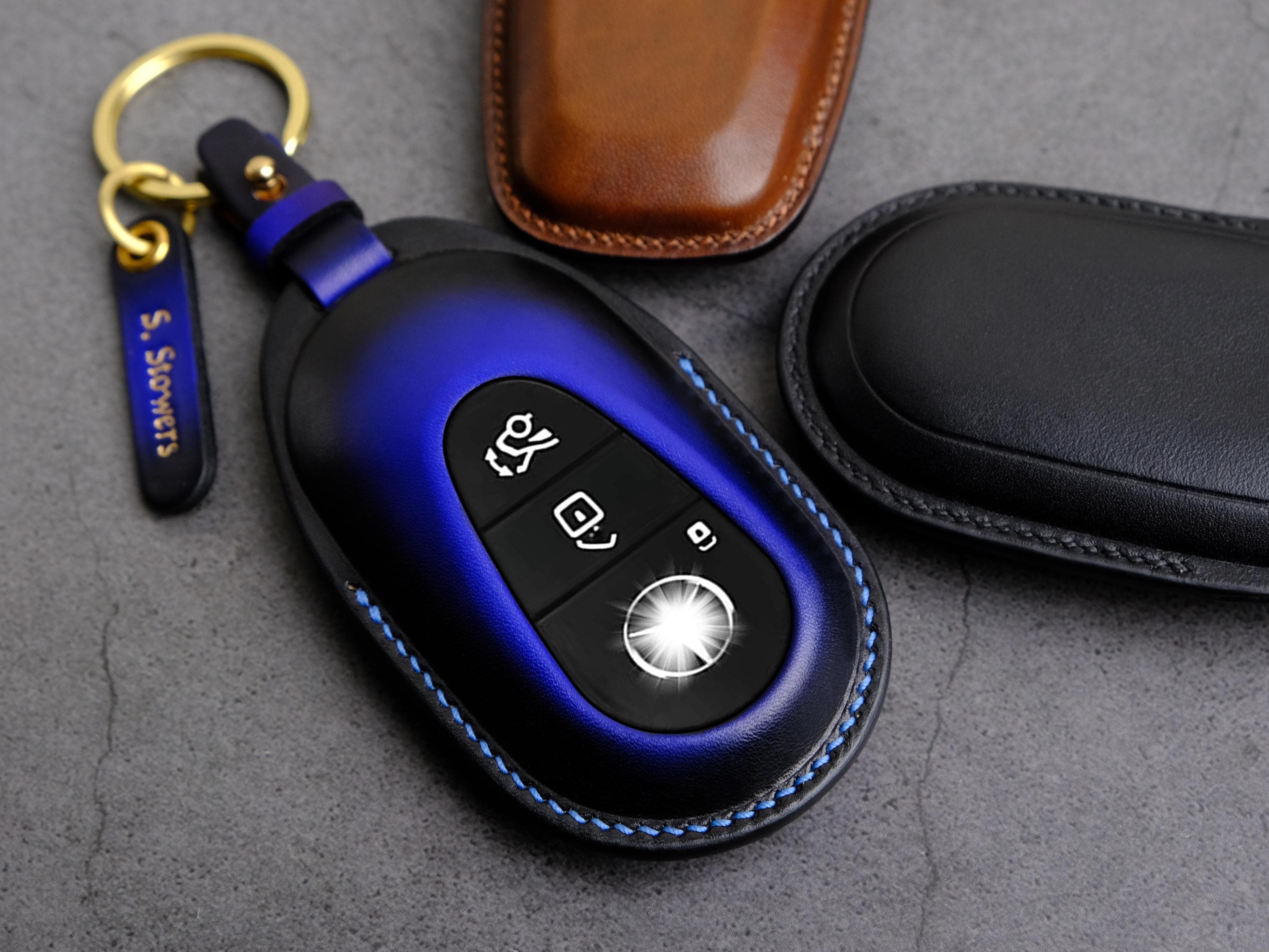2025 2024 Mercedes Benz EQS Key Fob Cover, Handcrafted Key Case for ...