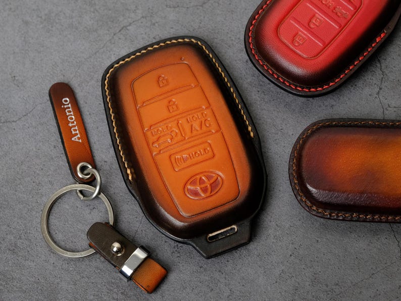 2026 2025 2024 Toyota RAV4 Key Fob Cover, Leather Key Case for Toyota ...