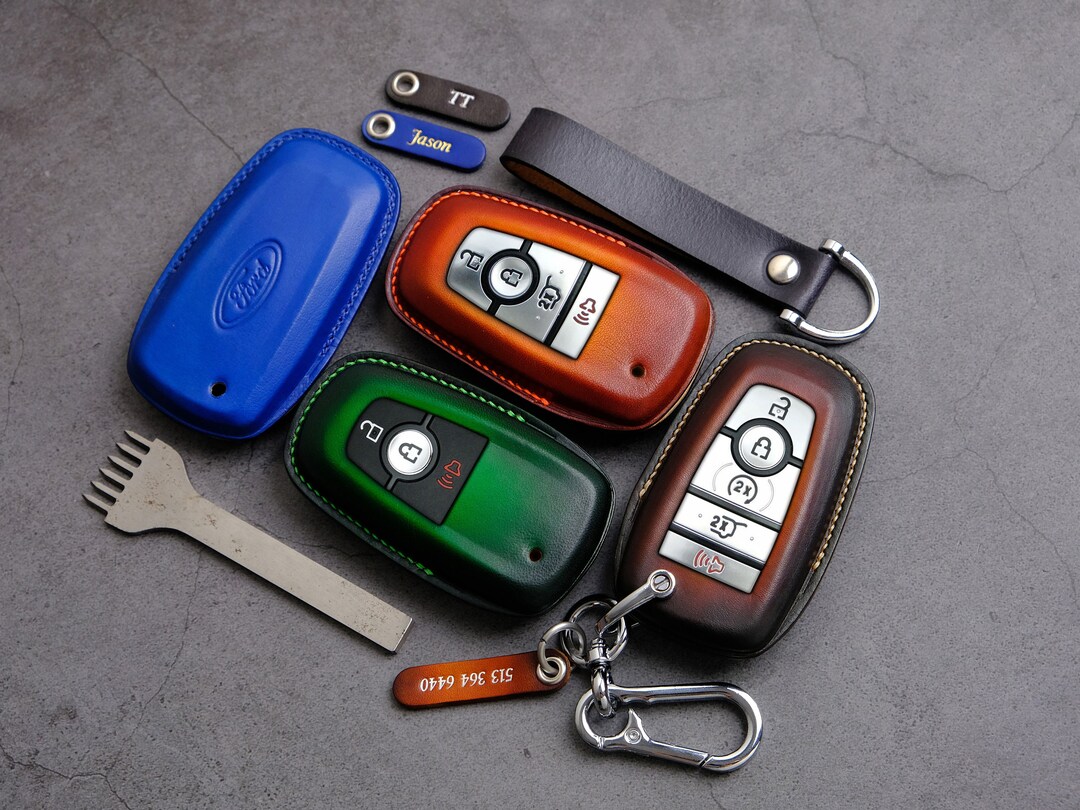 Ford Escape Key Fob Cover - Leather Handmade Key Case for Keyless Entry ...