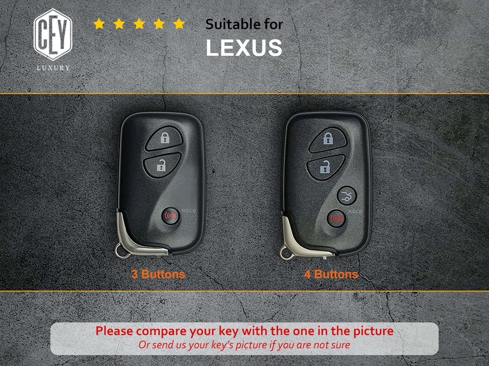Lexus Handmade Leather Key Case - Key Fob Cover for Lexus RX GS IS ...