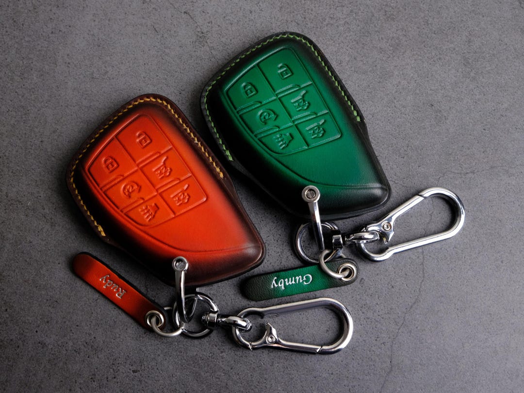2025 2024 2023 GMC Yukon Key Fob Cover, Custom Leather Key Case for GMC ...