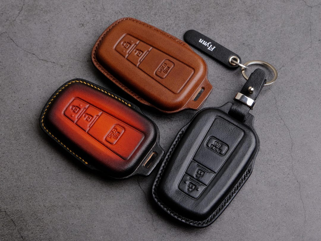 Personalized Leather Key Fob Cover for Toyota 4runner - Custom Car Key ...
