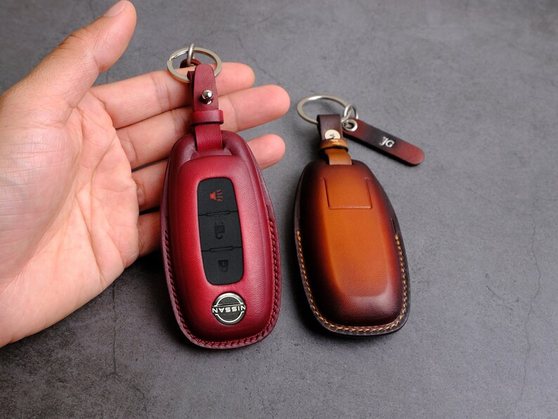2023 2024 Nissan Kicks Key Fob Cover, Leather Key Case for Entry ...