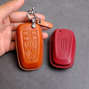 2024 2023 Lincoln Nautilus Key Fob Cover, Handcraft Leather Key Case ...