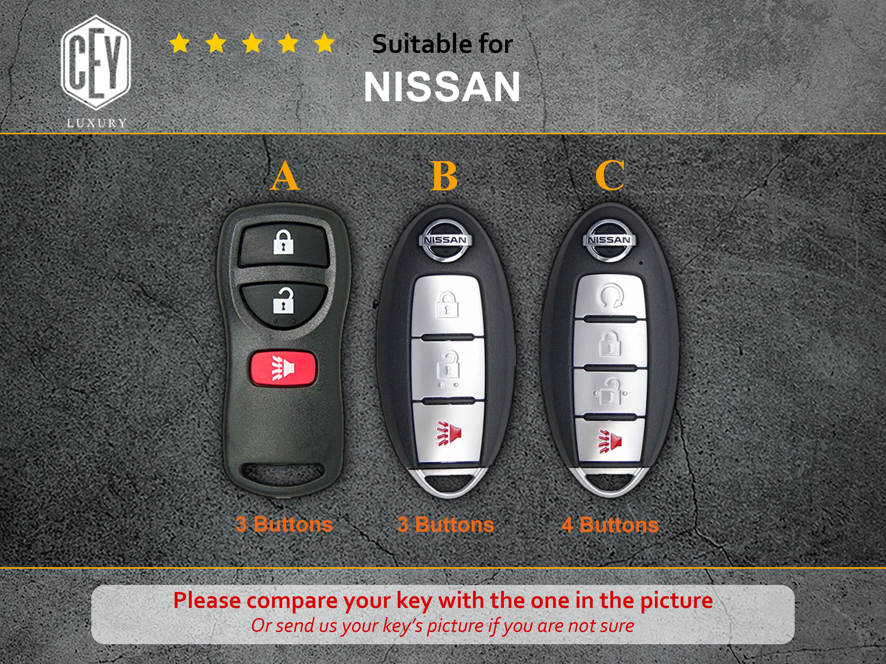 Leather Cover for Nissan Frontier Key Fob, Handcraft Leather for All ...