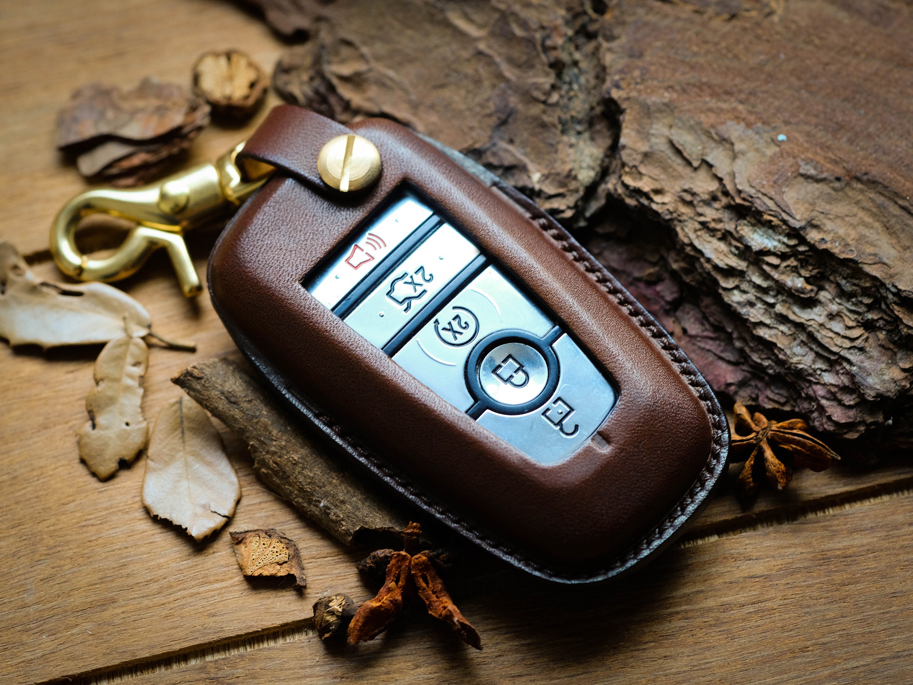 Ford Key Fob Cover 5 Buttons Leather Handmade Key Case for - Etsy