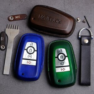 Ford Maverick Key Fob Cover, Personalized Leather Key Case for Ford ...