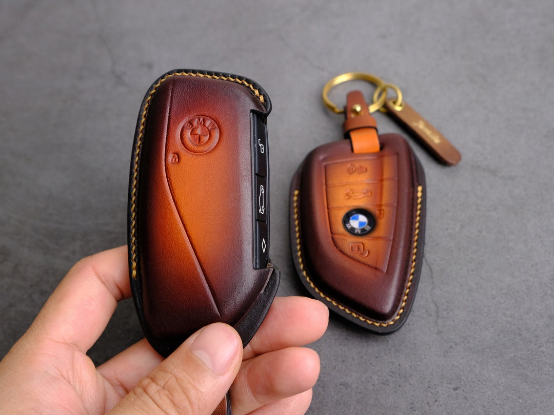 BMW X5 Key Fob Cover - Leather Key Case for BMW X3 X7 M3 Z4 E Series ...