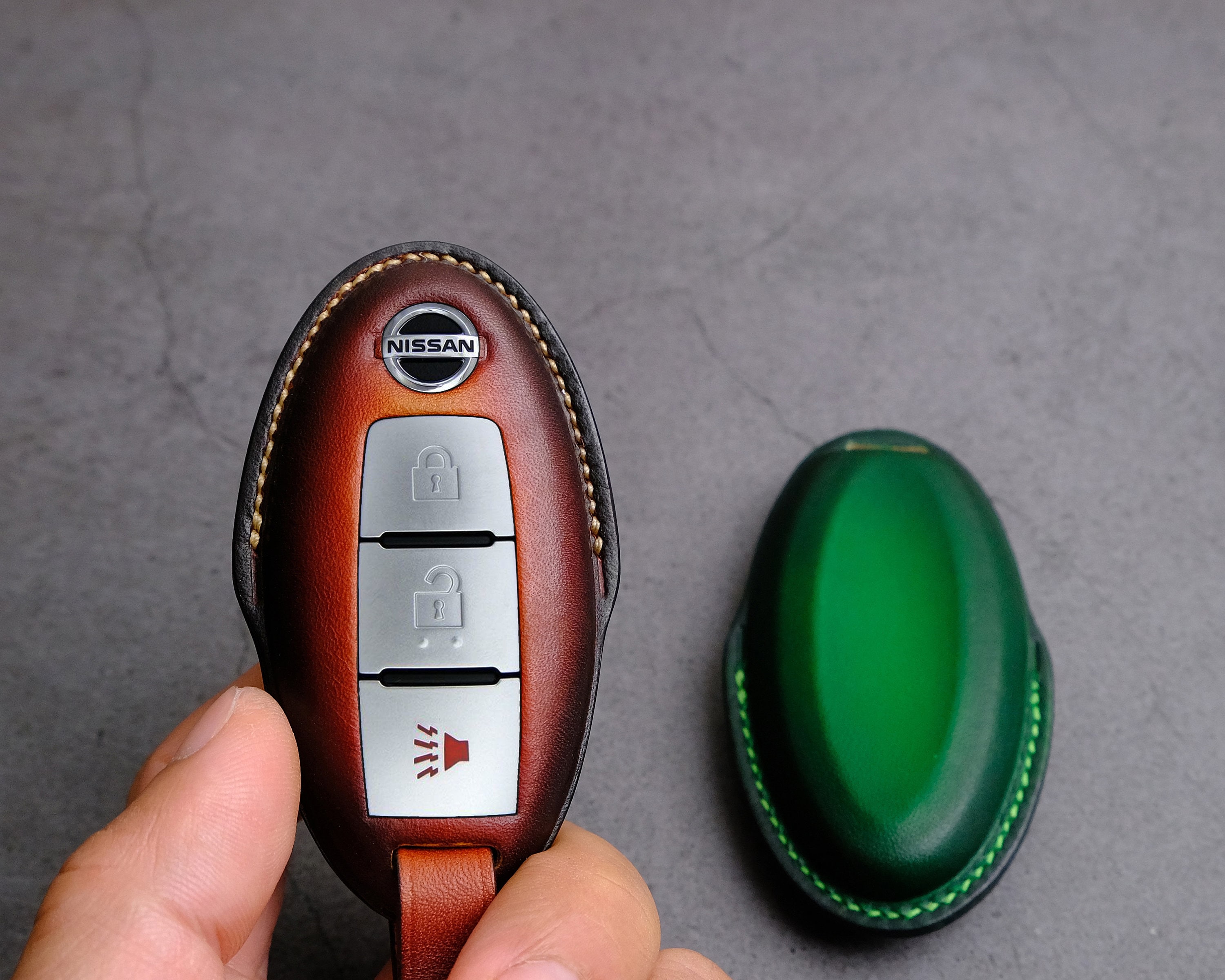 Nissan Frontier Key Fob Cover (3 Buttons), Personalized Leather Key ...