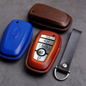 Ford Ranger Raptor XL XLT LARIAT Key Fob Cover - Leather Key Case for ...