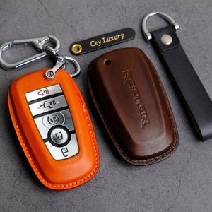 Ford Ranger Raptor XL XLT LARIAT Key Fob Cover - Leather Key Case for ...