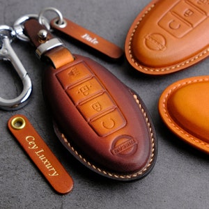 Leather Cover for Nissan Frontier Key Fob, Handcraft Leather for All ...