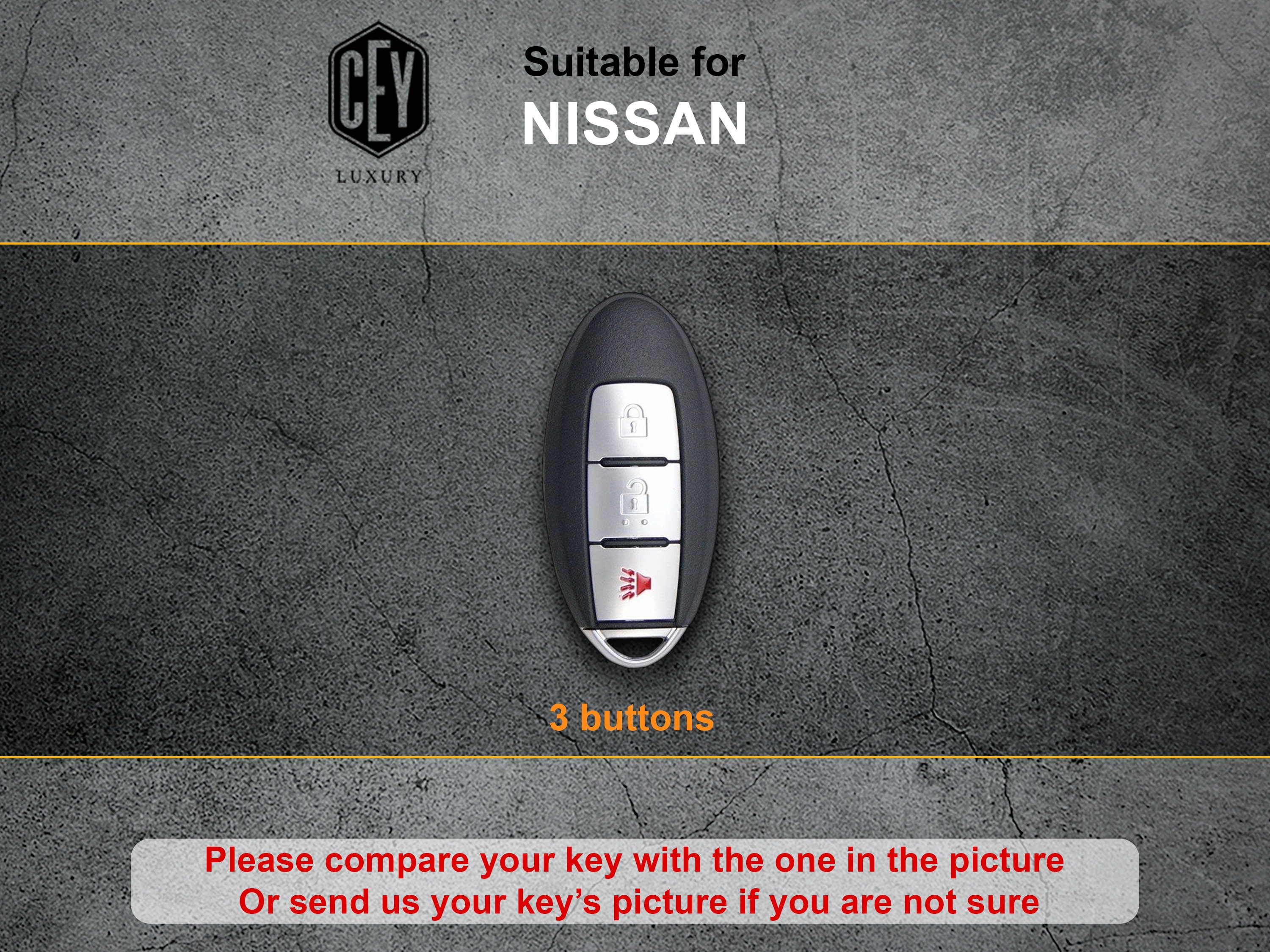 Nissan Frontier Key Fob Cover (3 Buttons), Personalized Leather Key ...