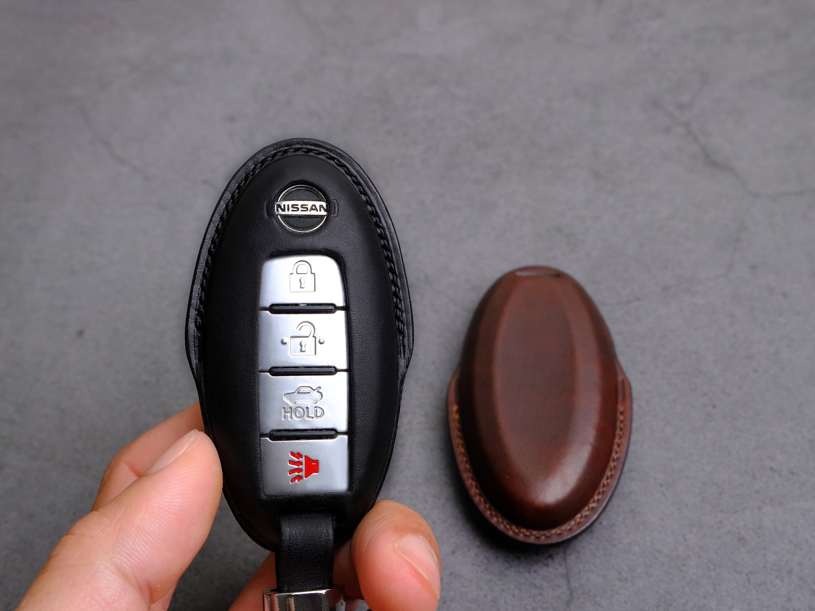 Nissan Key Fob Cover - Leather Key Case for Nissan Altima/ Armada ...