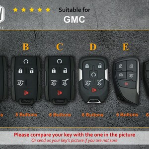 GMC Yukon Denali Key Fob Cover, Leather Key Protector Case for GMC ...