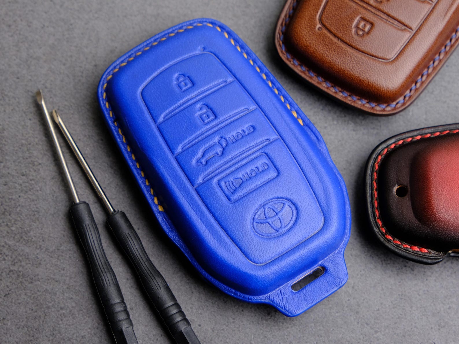 2025 2024 Toyota Land Cruiser Key Case - Leather Key Fob Cover for ...