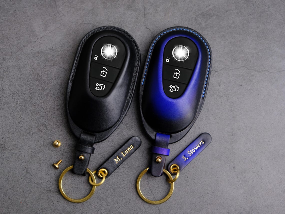 2025 2024 Mercedes Benz EQS Key Fob Cover, Handcrafted Key Case for ...