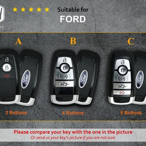 Ford Ranger Raptor XL XLT LARIAT Key Fob Cover Leather Key Case for ...