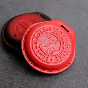 Customized Leather Key Case for Indian Motorcycle, Personalized Key Fob ...