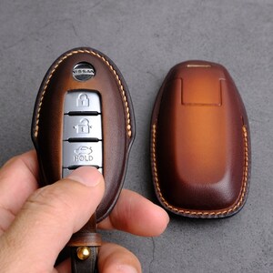 All Type Nissan Rogue Key Fob, Handcraft Leather Key Case Fit for ...