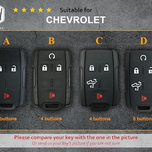2014-2023 Chevrolet Silverado Key Case, Leather Key Fob for Chevrolet ...