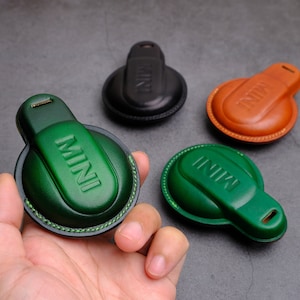 Mini Cooper Key Case - Handcrated Leather Key Fob Cover for Mini Cooper ...