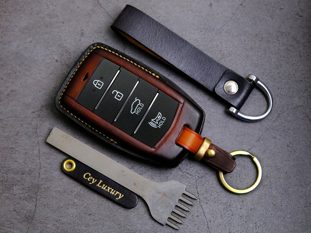 Genesis G70 G80 G90 Key Fob Cover, Handcarft Leather Protector Case for ...