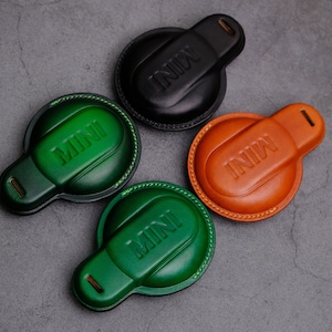 Mini Cooper Key Case - Handcrated Leather Key Fob Cover for Mini Cooper ...