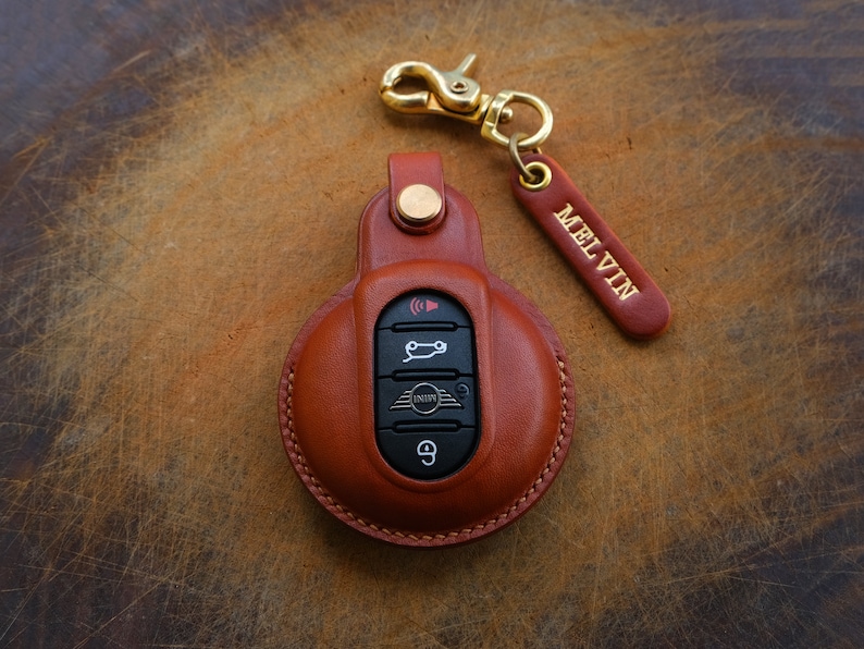 Mini Cooper Key Case Handcrated Leather Key Fob Cover for - Etsy