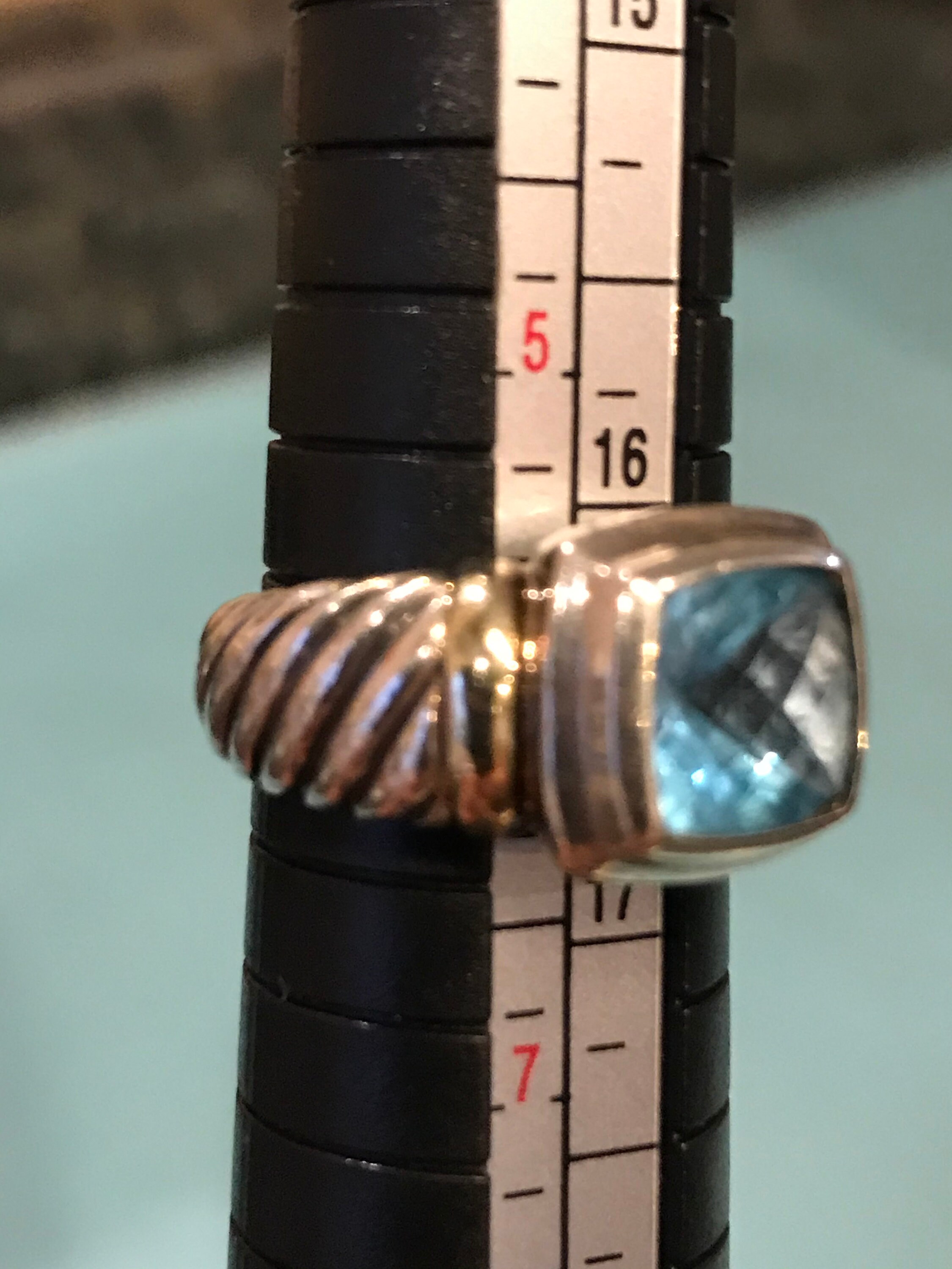David Yurman Blue Topaz Noblesse Cocktail Ring Ring Size 6 - Etsy