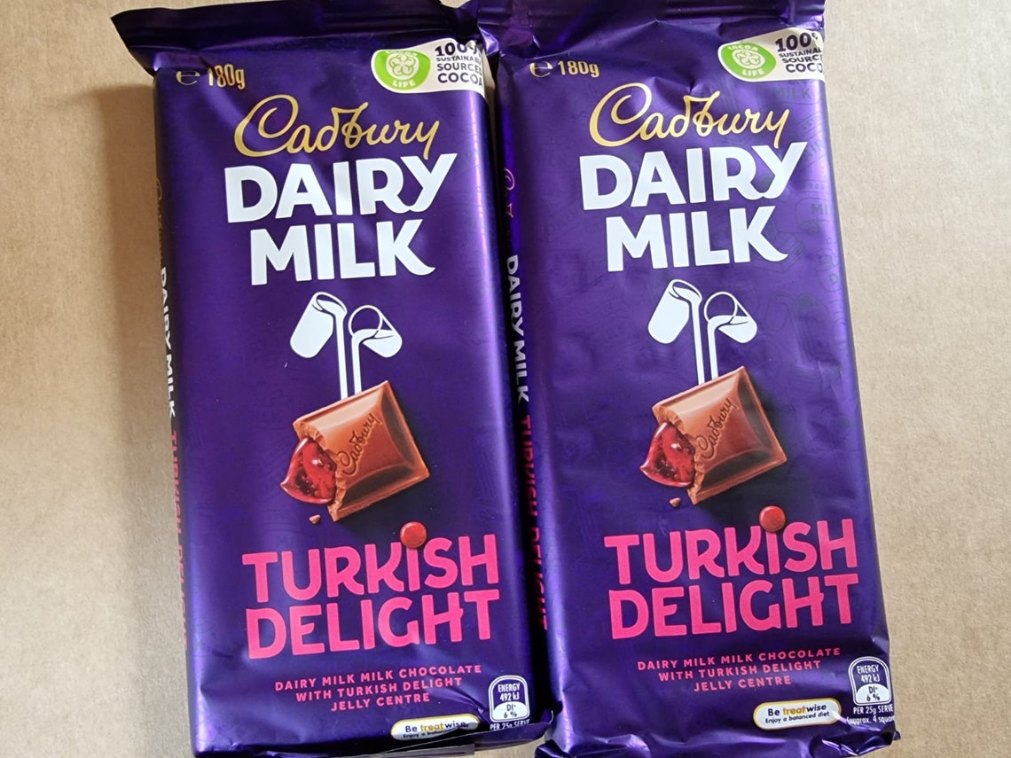 Turkish Delight Australian Cadbury Dariy Milk Chocolate Bars 2 | Etsy Turkish Delight Australian Cadbury Dariy Milk Chocolate Bars 2 | Etsy