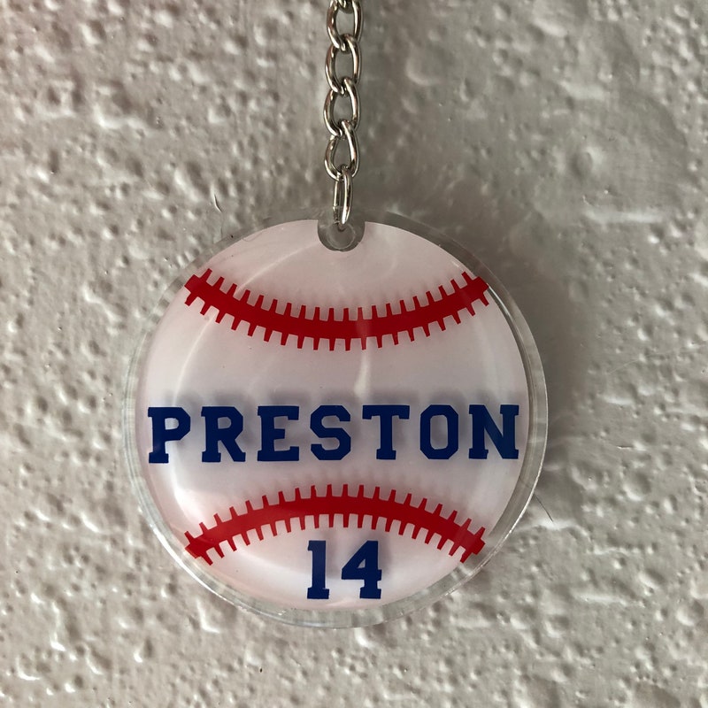 Baseball Keychain - Etsy
