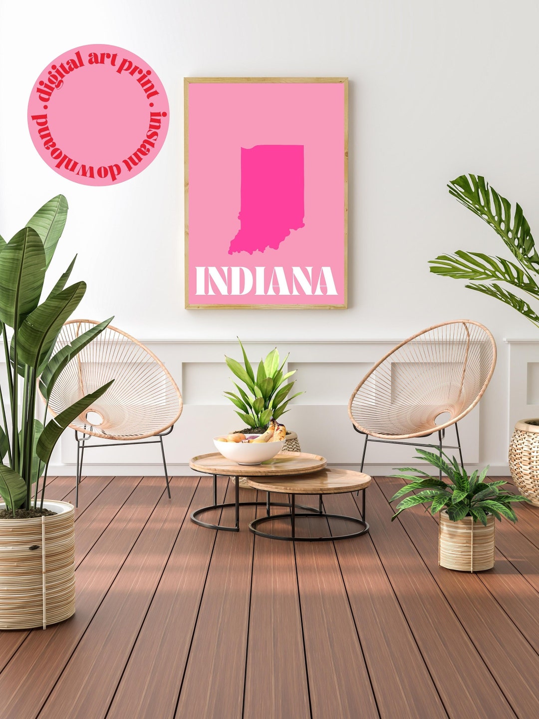 Indiana State Art Print Home State Modern Wall Art Indiana - Etsy