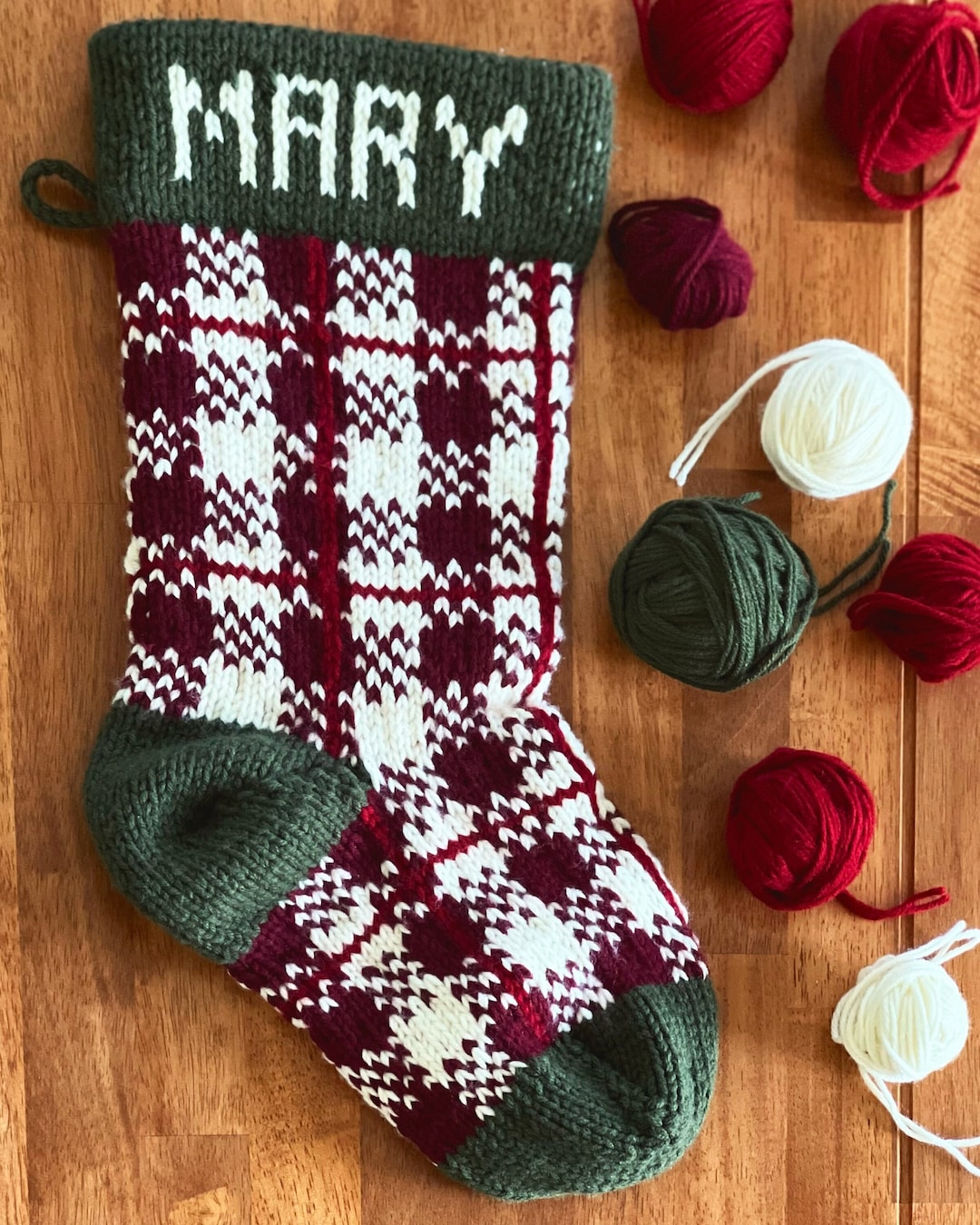 Mary Christmas Stocking - Knitting Pattern - Etsy