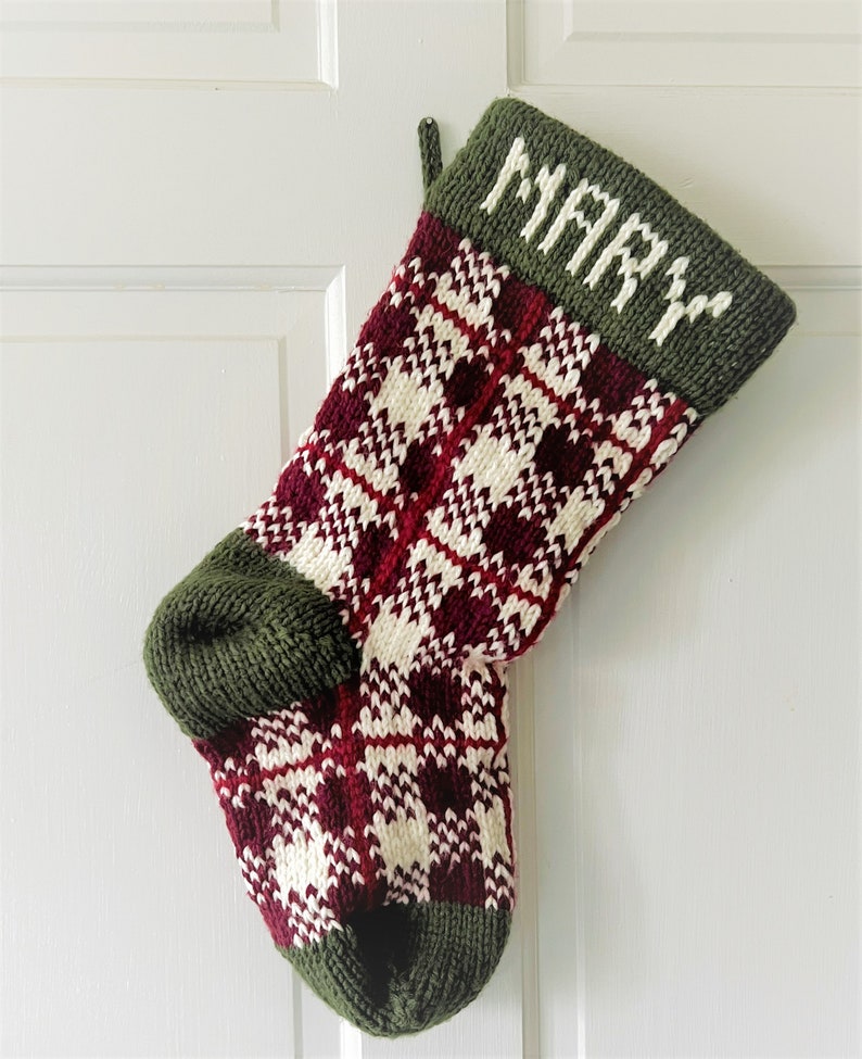 Mary Christmas Stocking - Knitting Pattern - Etsy