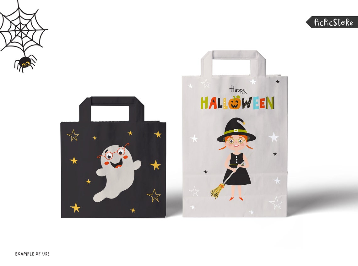 Happy Halloween Digital Clipart Set Spooky Collection of - Etsy